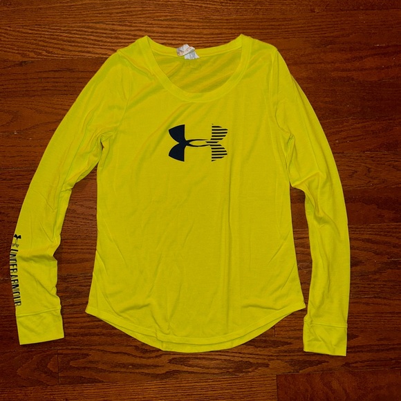 Under Armour | Tops | Neon Yellow Under Armour Shirt | Poshmark